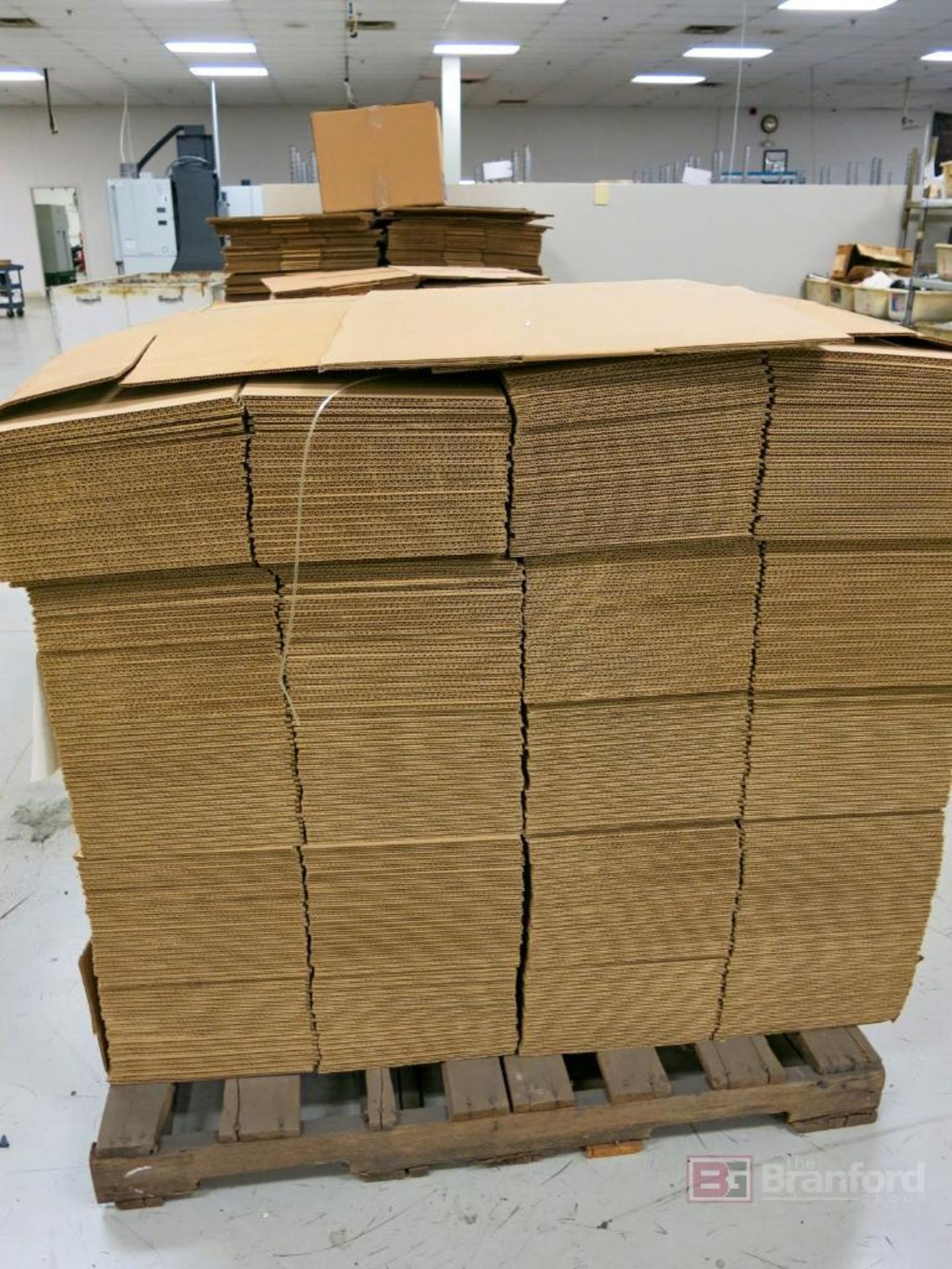 (4) Pallets of Corrugated Cardboard Boxes
