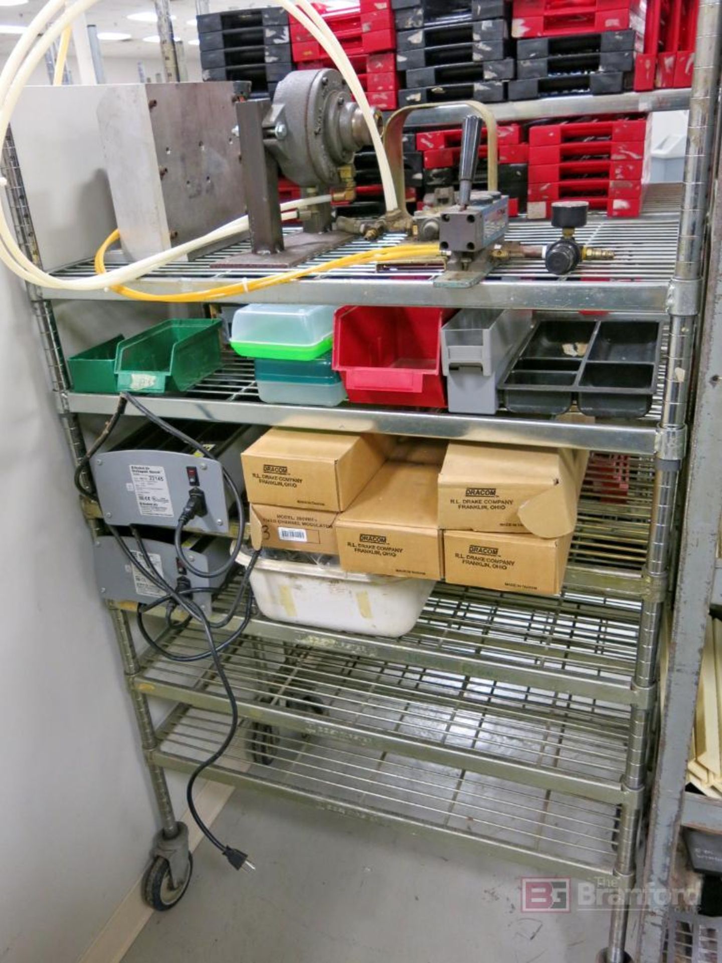 (6) Castered Carts w/ Contents incl Instapack Sealers, Pneumatic ...