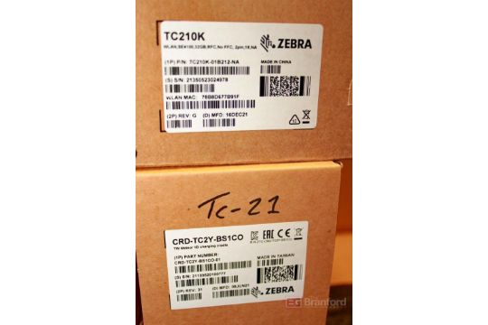 (5) ZEBRA TC210K Computer & Barcode Scanners, (5) New Charger Cradle ...