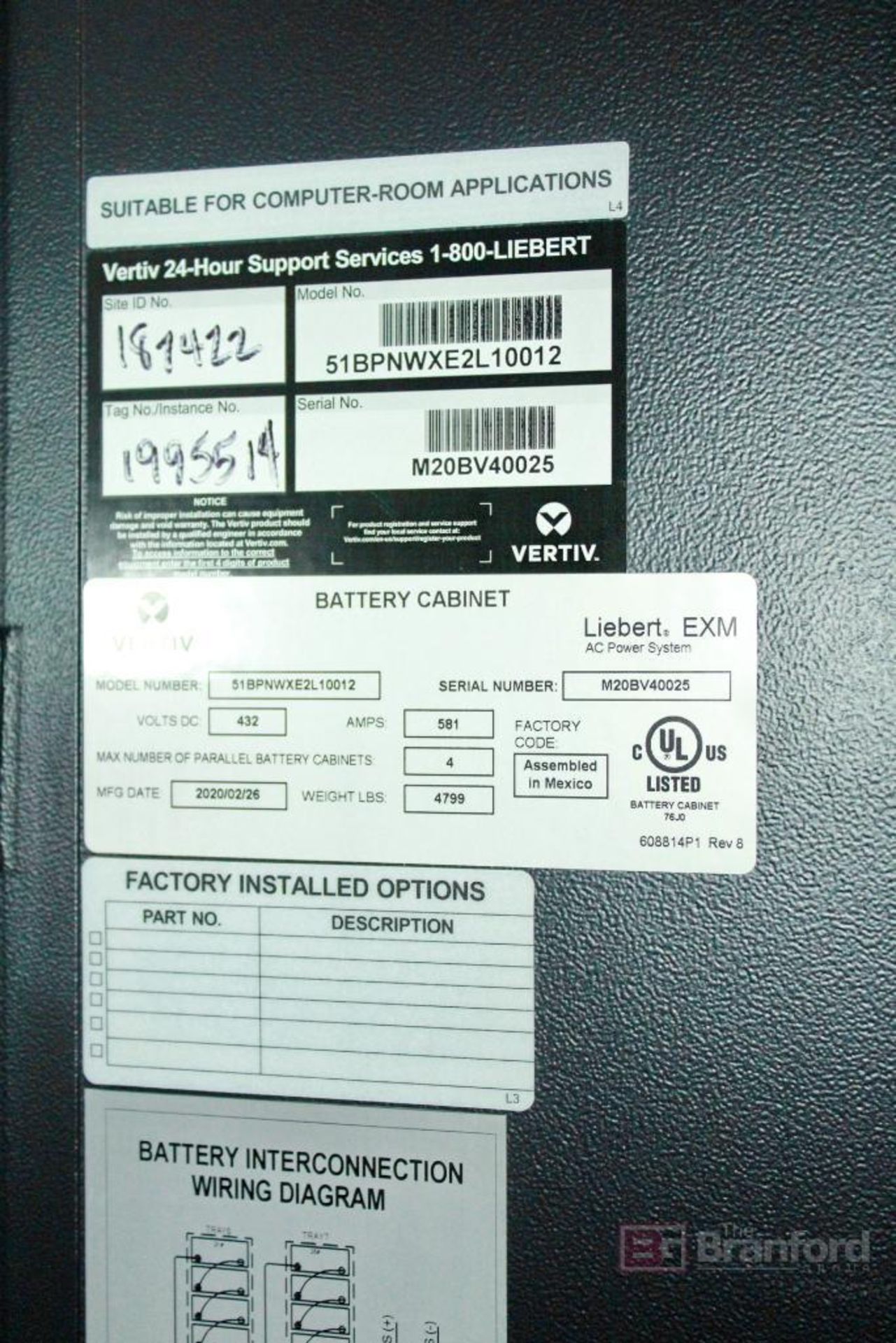 Vertiv Liebert EXM 51SA250NAA003A8 250-kVA AC Power UPS System, (2020 ...