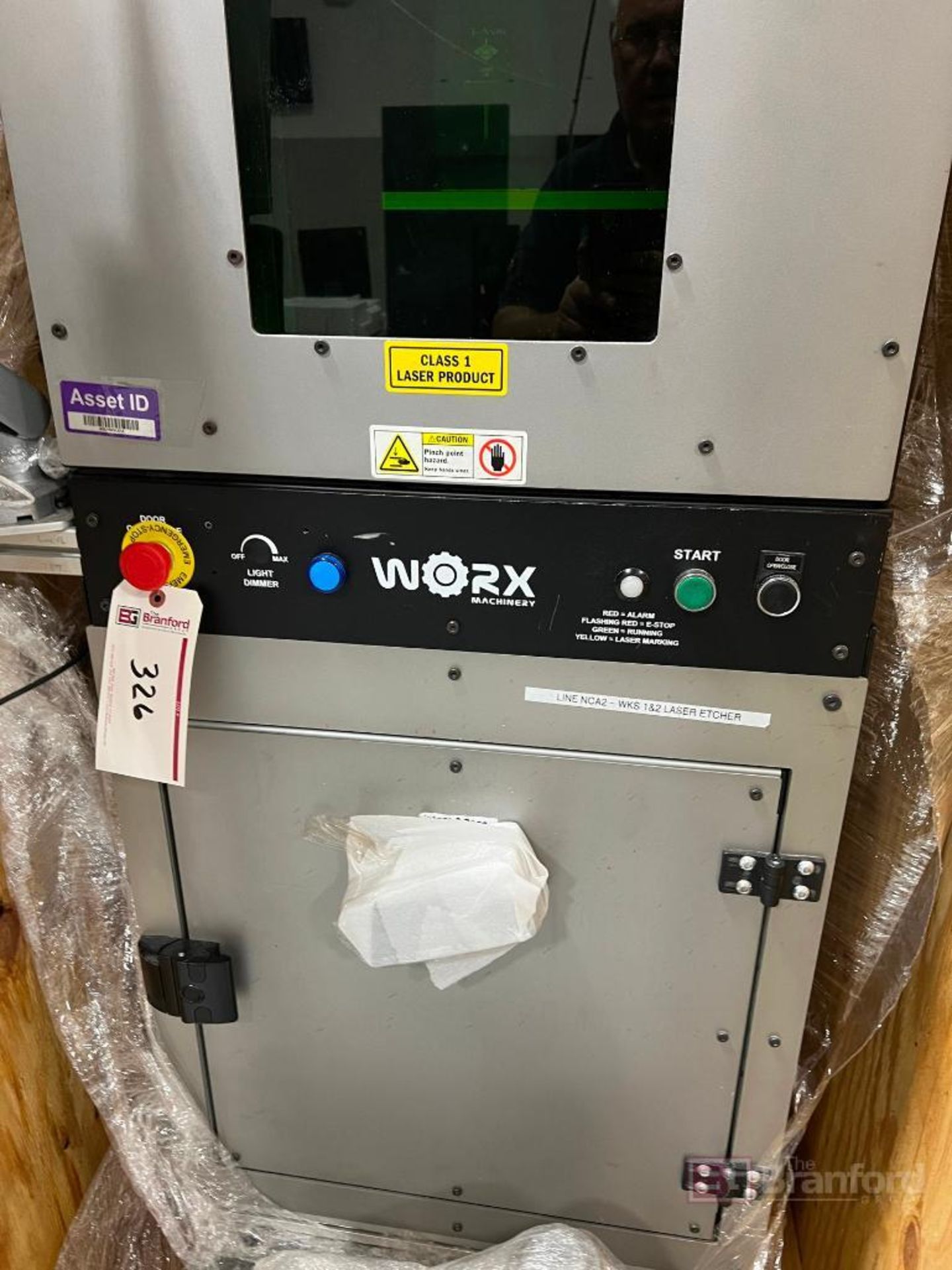 Keyence MD-F3200C 3-Axis Fiber Laser Marker w/ WORX Machinery ME1 ...