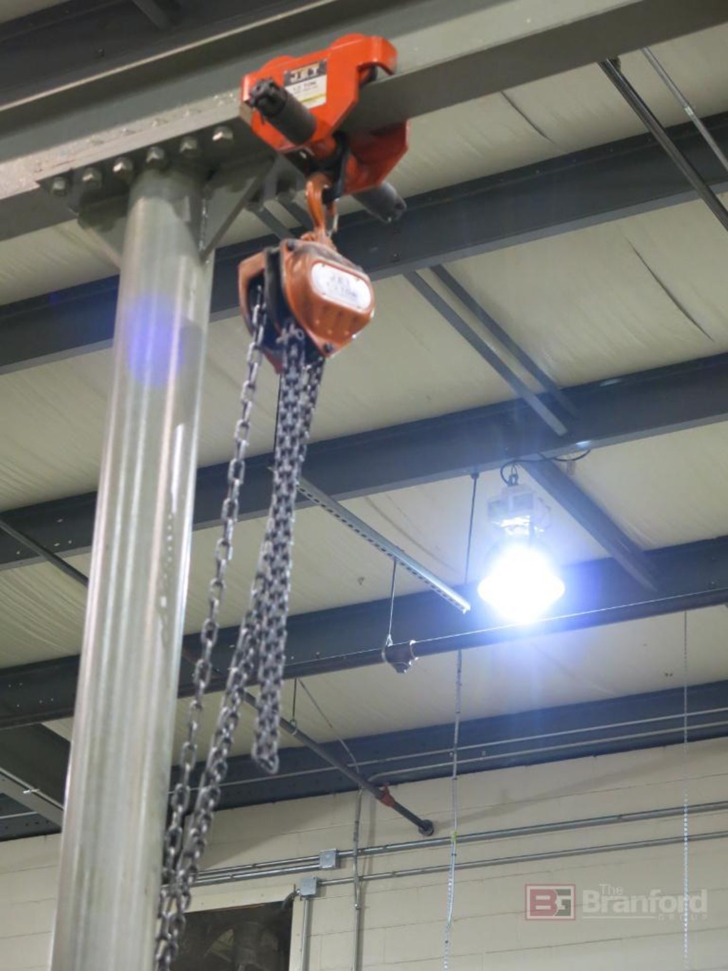 500-Lb Cap. Cart Mounted Apporx. 10' H 8' Reach Jib Crane w/ Jet 1/2 ...