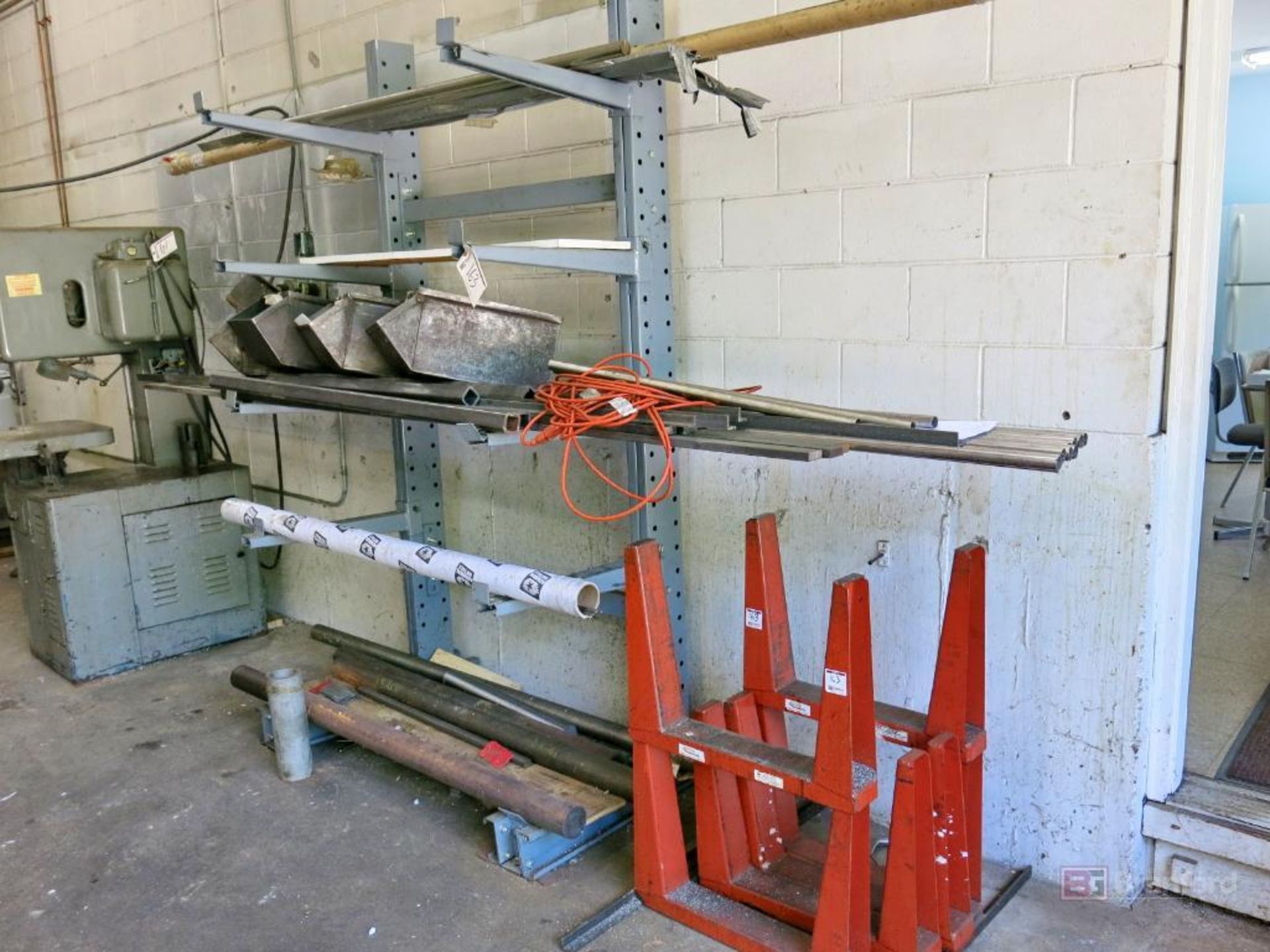 Single Sided Raw Material Cantilever Rack, (6) Meco Stackable Raw ...