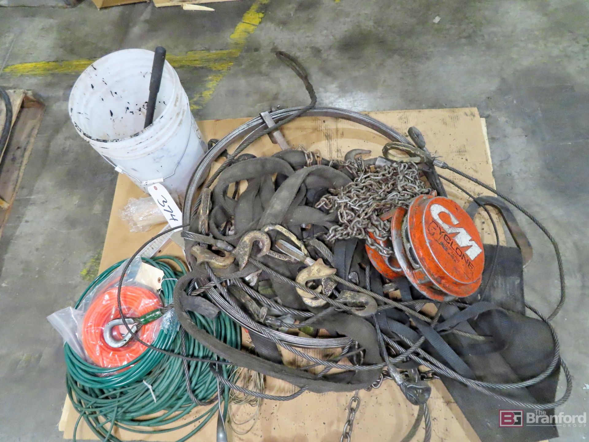 (3) Skids Of Chain, Chain Falls, Rope, Wire, Etc.