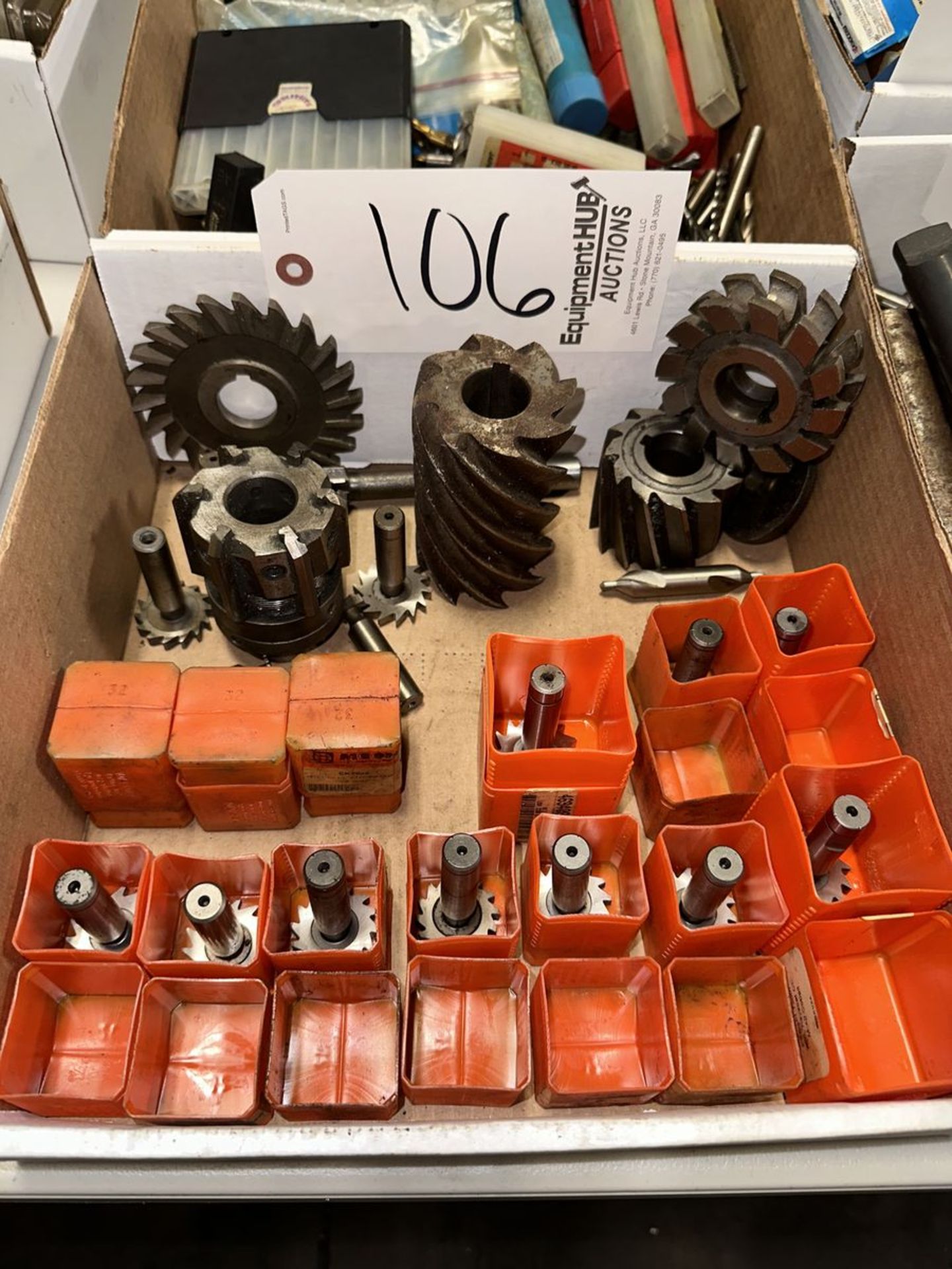 Box of Arbor Cutters and Slotting Mill Cutters