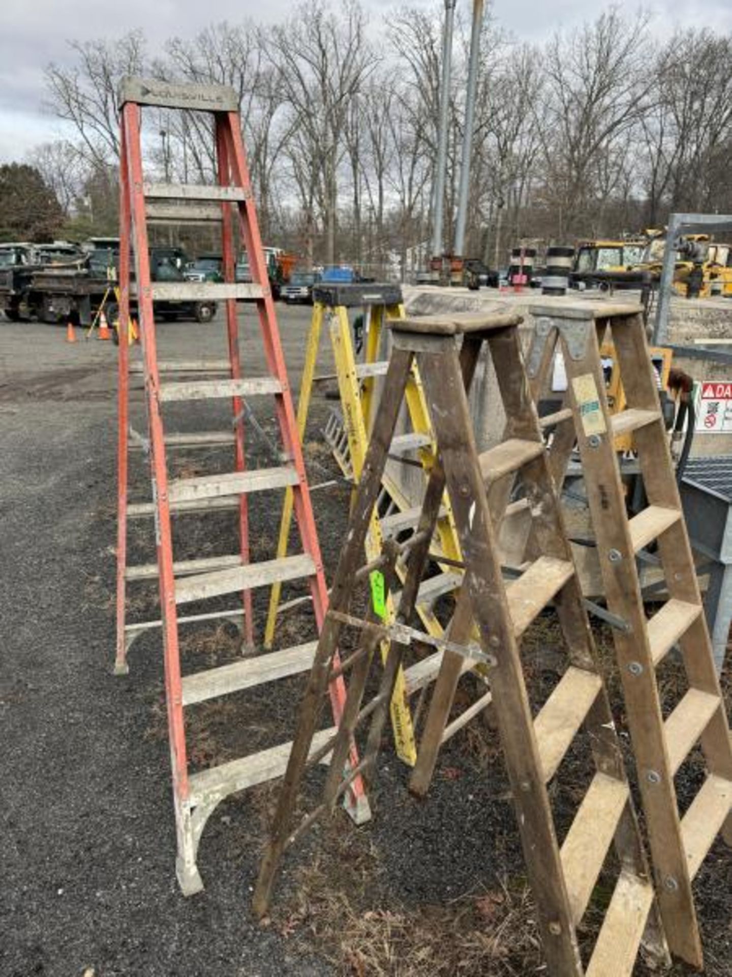 (4) Step Ladders, Louisville, Husky & Wooden Step Ladders