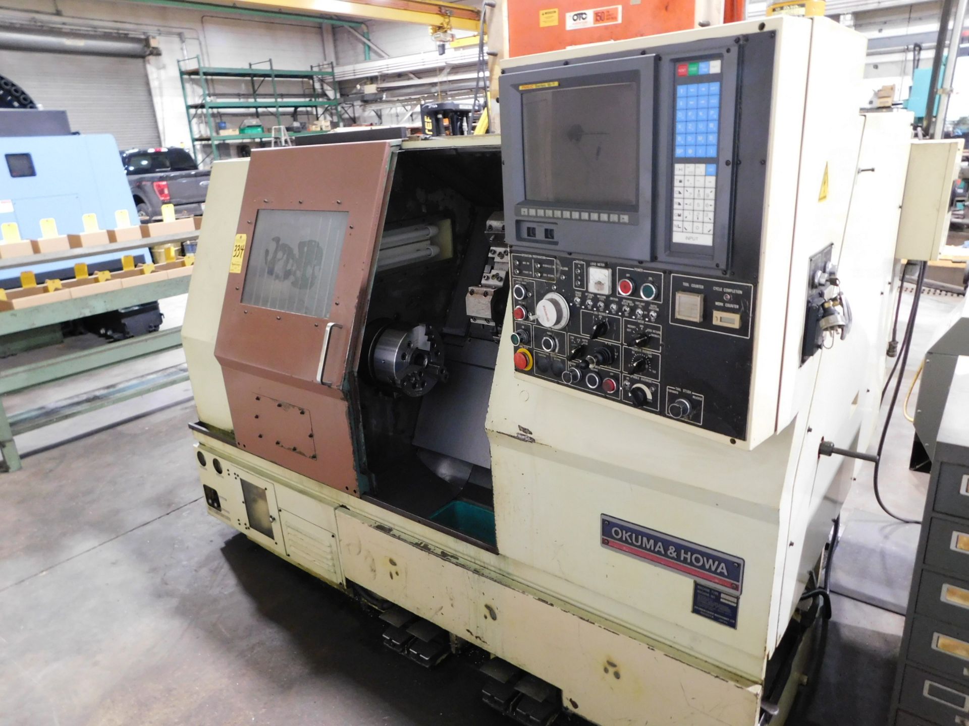 Okuma & Howa ACT-3 CNC Turning Center, s/n 09653, w/Fanuc Series 15-T ...