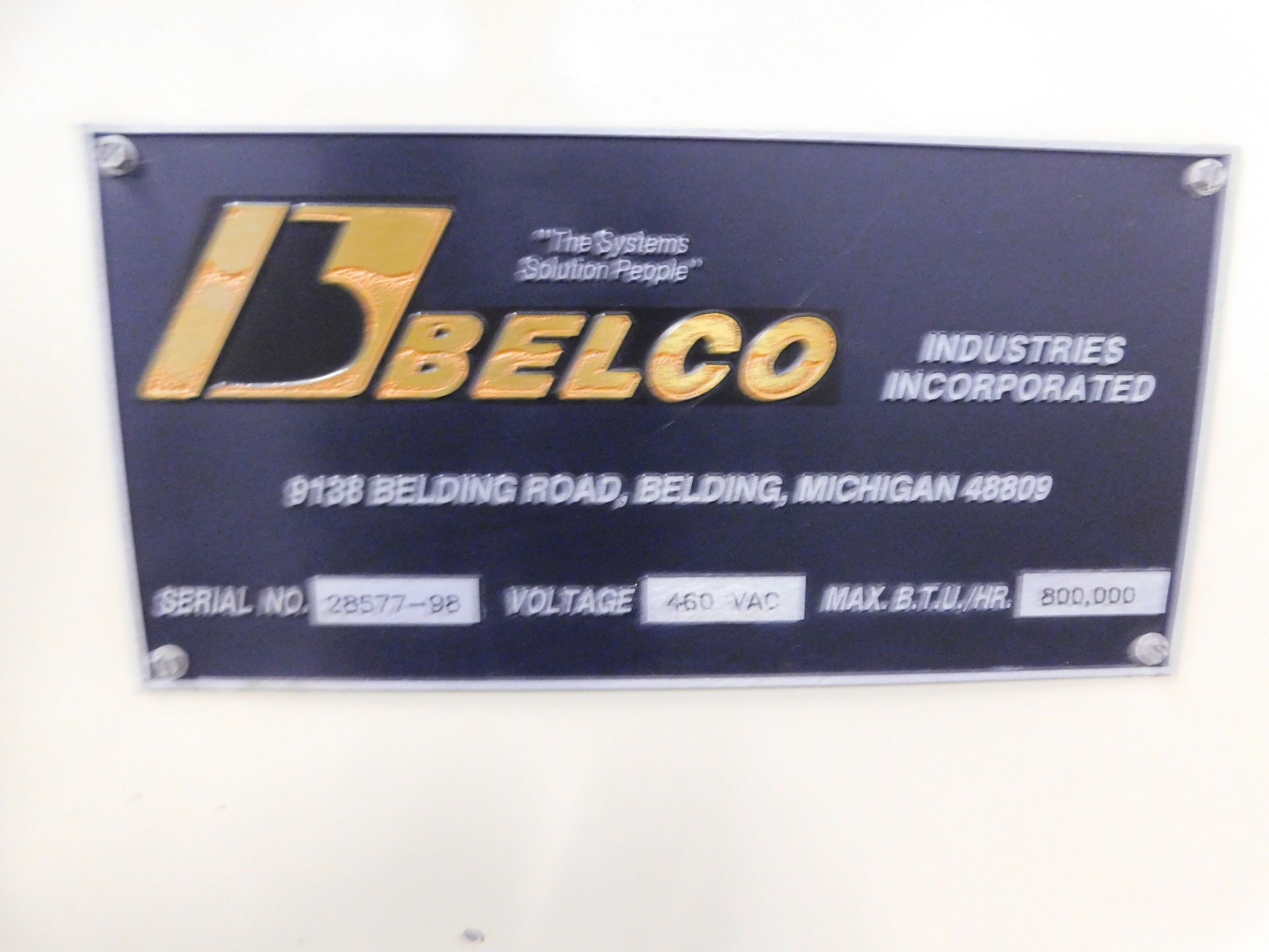 Belco Pass Through Oven, s/n 28577-98, Belt Type, Gas, 35' Length, 60 ...
