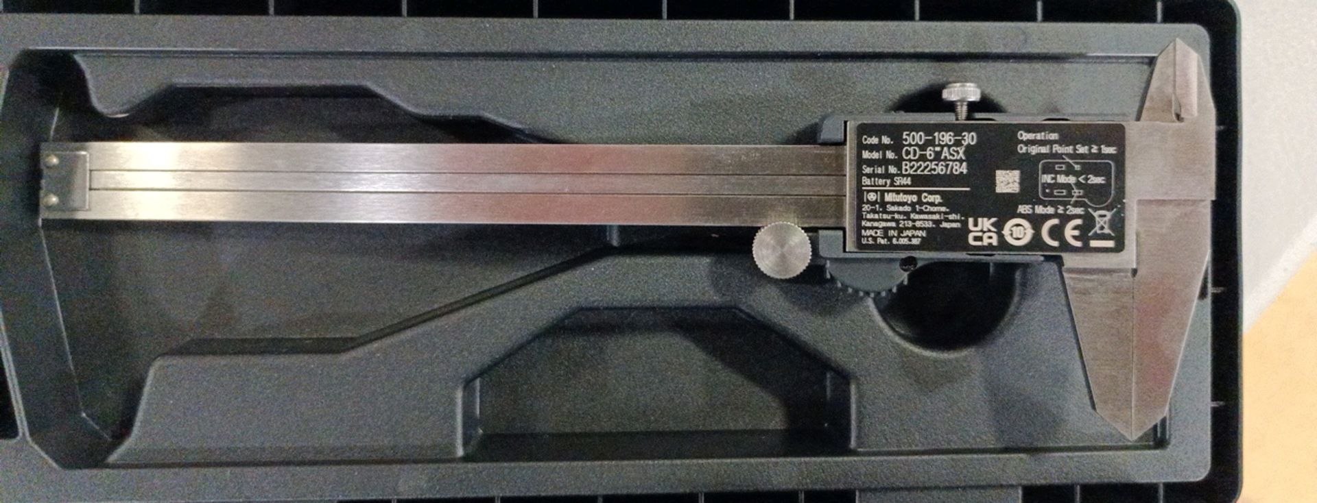 Mitutoyo Absolute Digimatic Caliper, M/N- CD-6" ASK, S/N- B22256784, w ...
