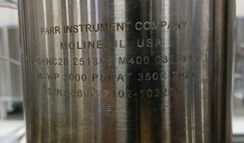 Parr Scientific Instruments Series 4600 Pressure Vessel Systems, M/N ...