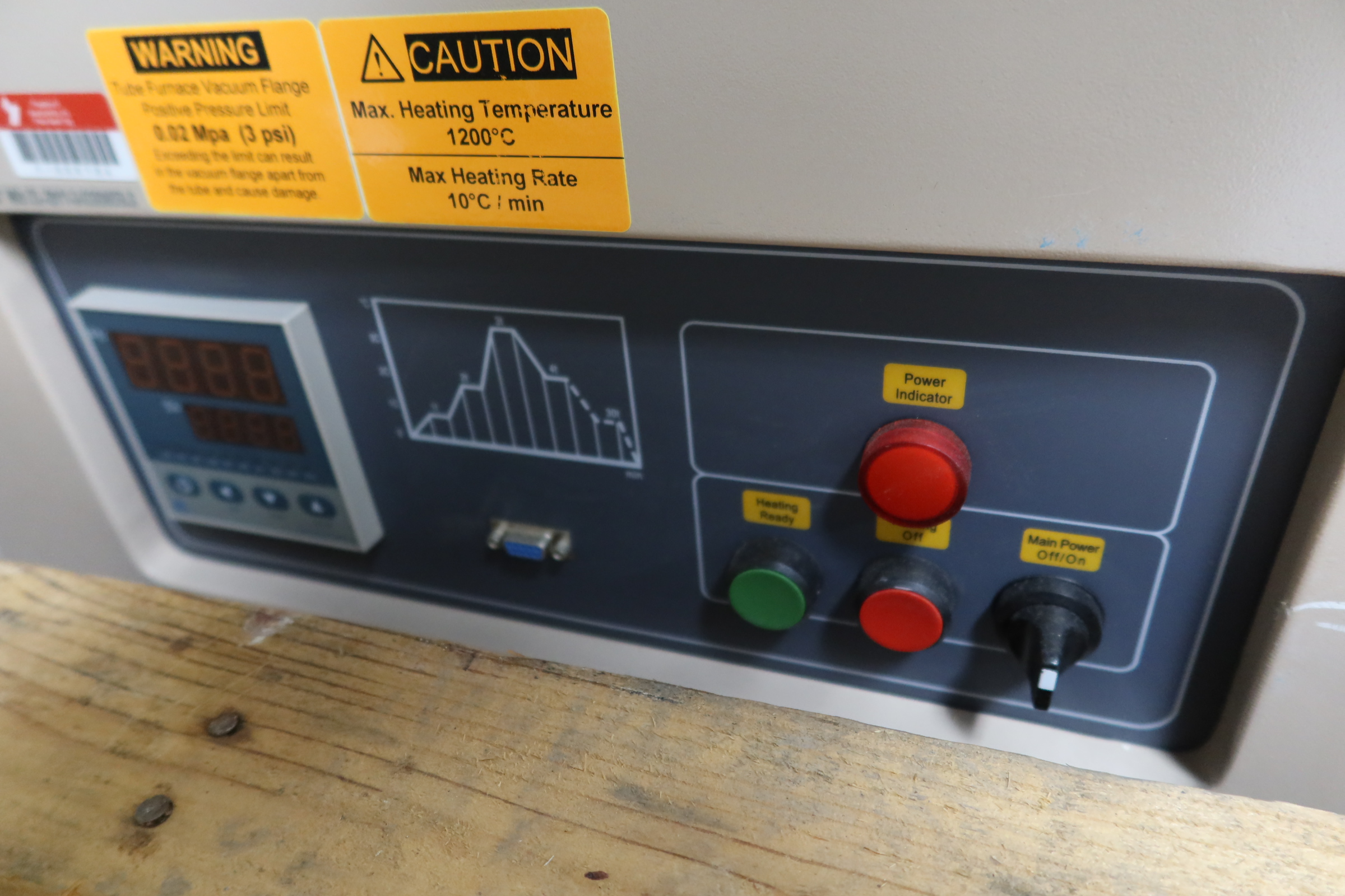 MTI Corp High Temp Furnace, M/N- OTF-1200X, DOM 2019, 15" x 24" x 21"