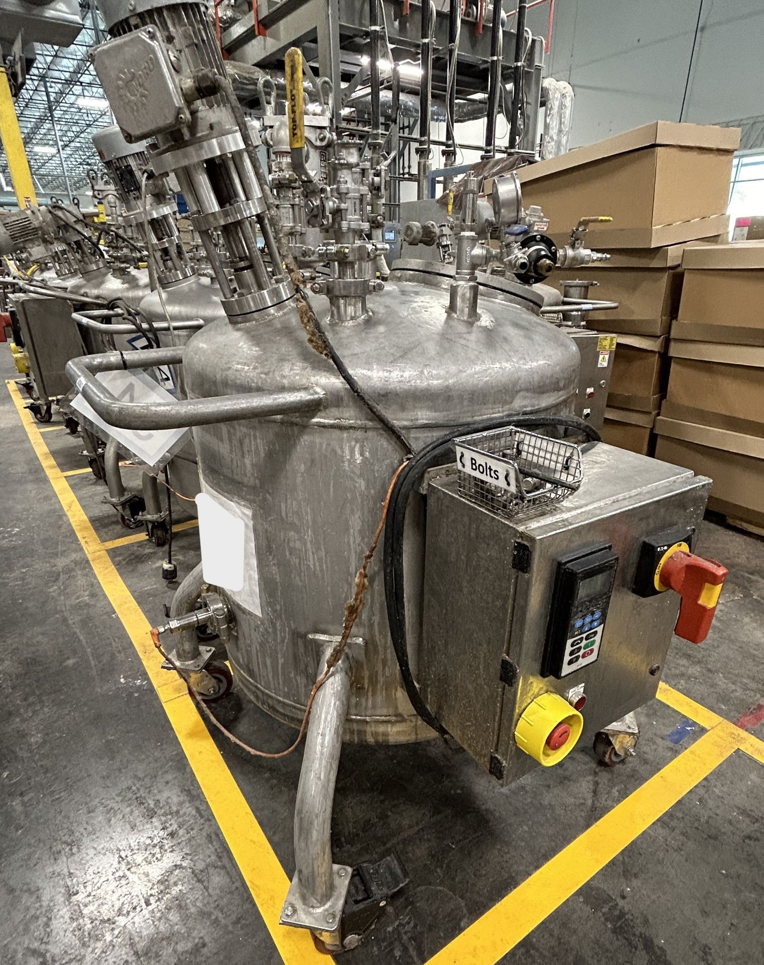 2019 Amherst Stainless Steel Agitation Pressure Pot on Casters, S/N ...