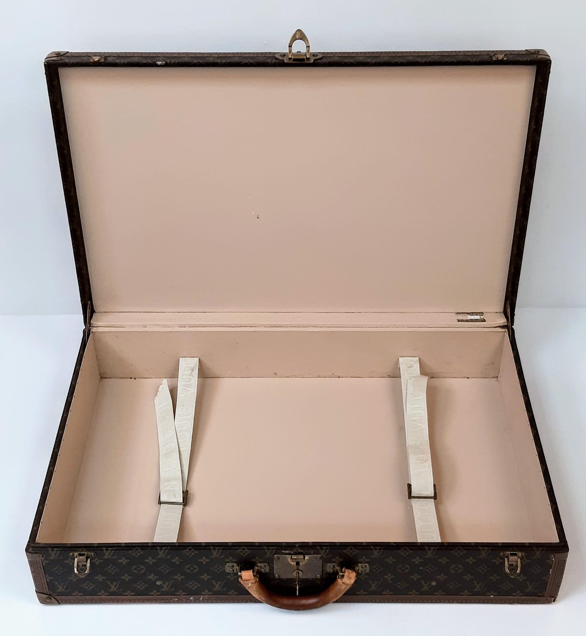 A Vintage Louis Vuitton Bisten 80 Trunk. Famous Monogram Leather With ...