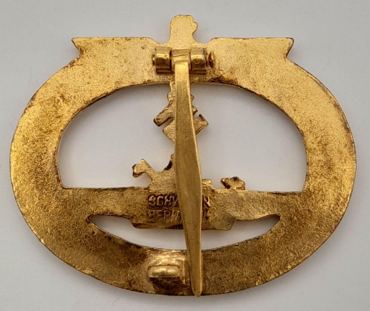 WW2 German Kriegsmarine U-Boat Crew Badge. Maker Schwein, Berlin.