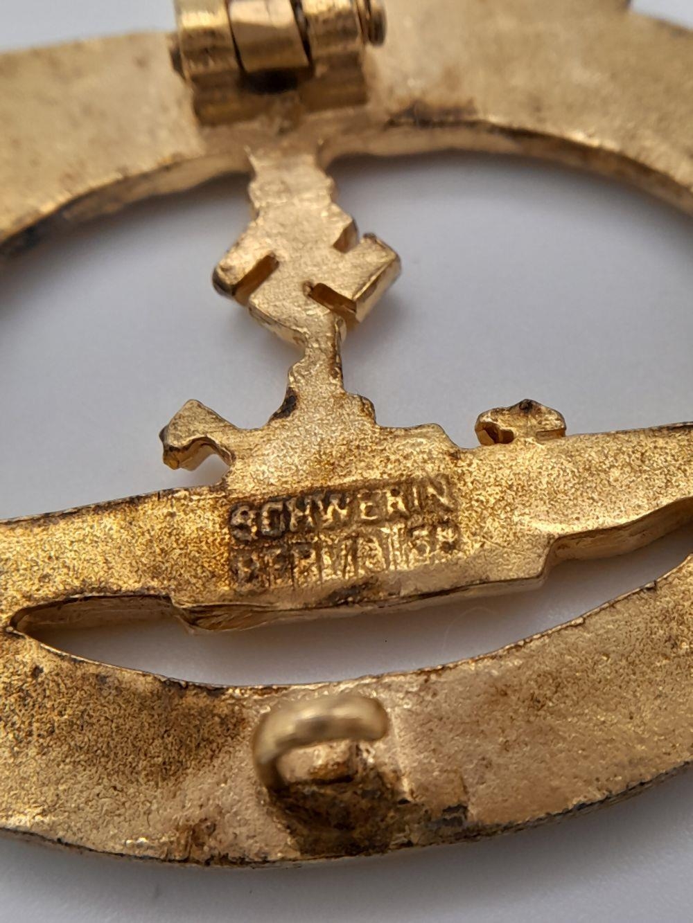 WW2 German Kriegsmarine U-Boat Crew Badge. Maker Schwein, Berlin.