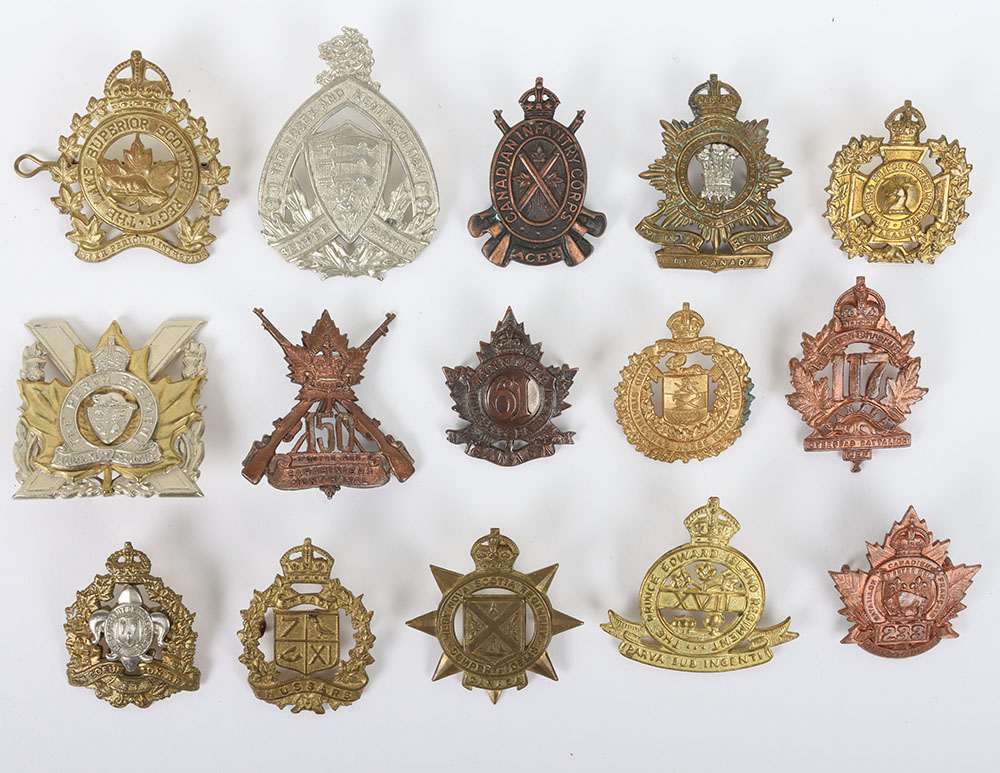 Selection of Canadian cap badges to include examples of the West Nova ...