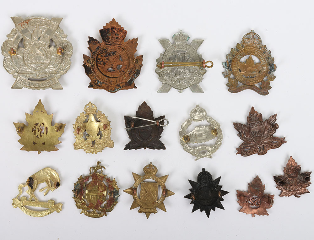 Collection of Canadian cap badges to include the Toronto Scottish, 14th ...