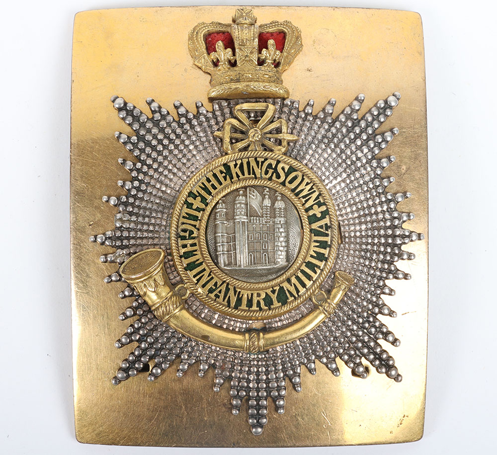 The Kings Own Light Infantry Militia Officers Shoulder Belt Plate ...