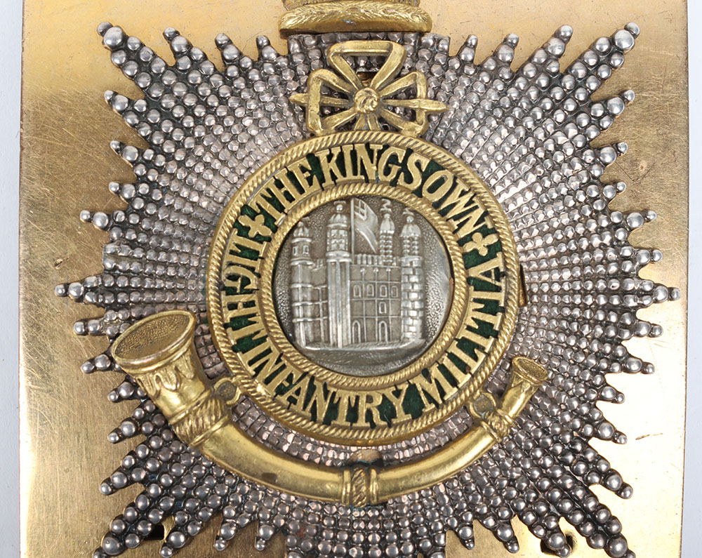 The Kings Own Light Infantry Militia Officers Shoulder Belt Plate ...