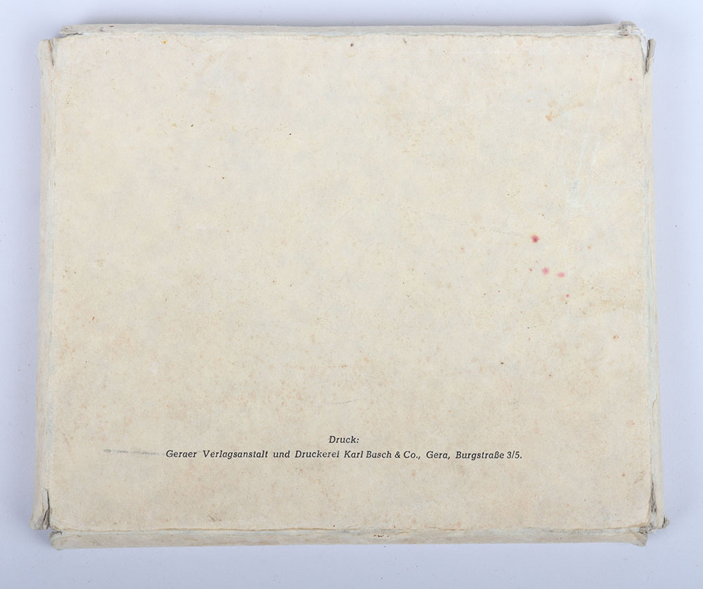 Folder with printed drawing as remembrance to a German Panzer Division ...