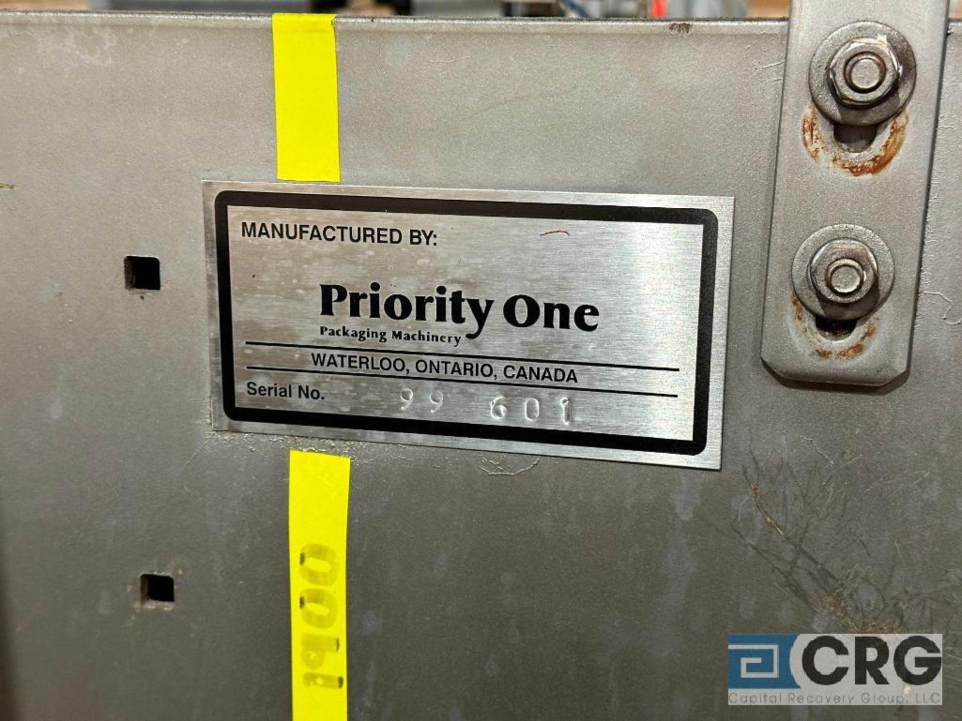 1996 Priority One Low Level Empty Glass Depalletizer, S/N 96-029, 12 ...