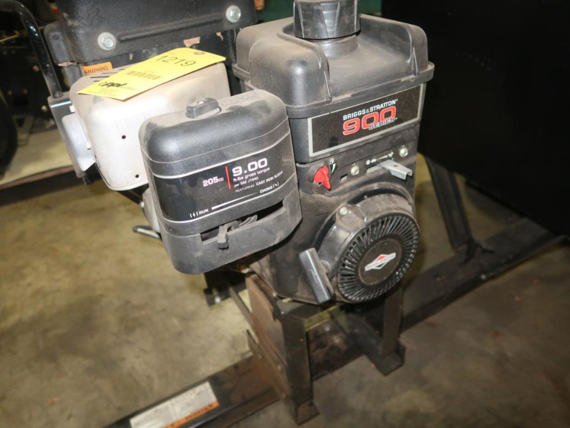 Agrifab towable, hard top mow & vac attachment with Briggs and Stratton ...