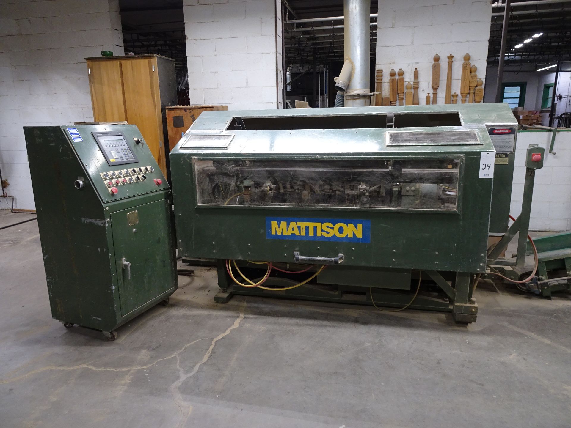 Mattison 25 HP Rotary Lathe 240 v, 64 AMPS, 60 Hz, S/N 97050001 ...