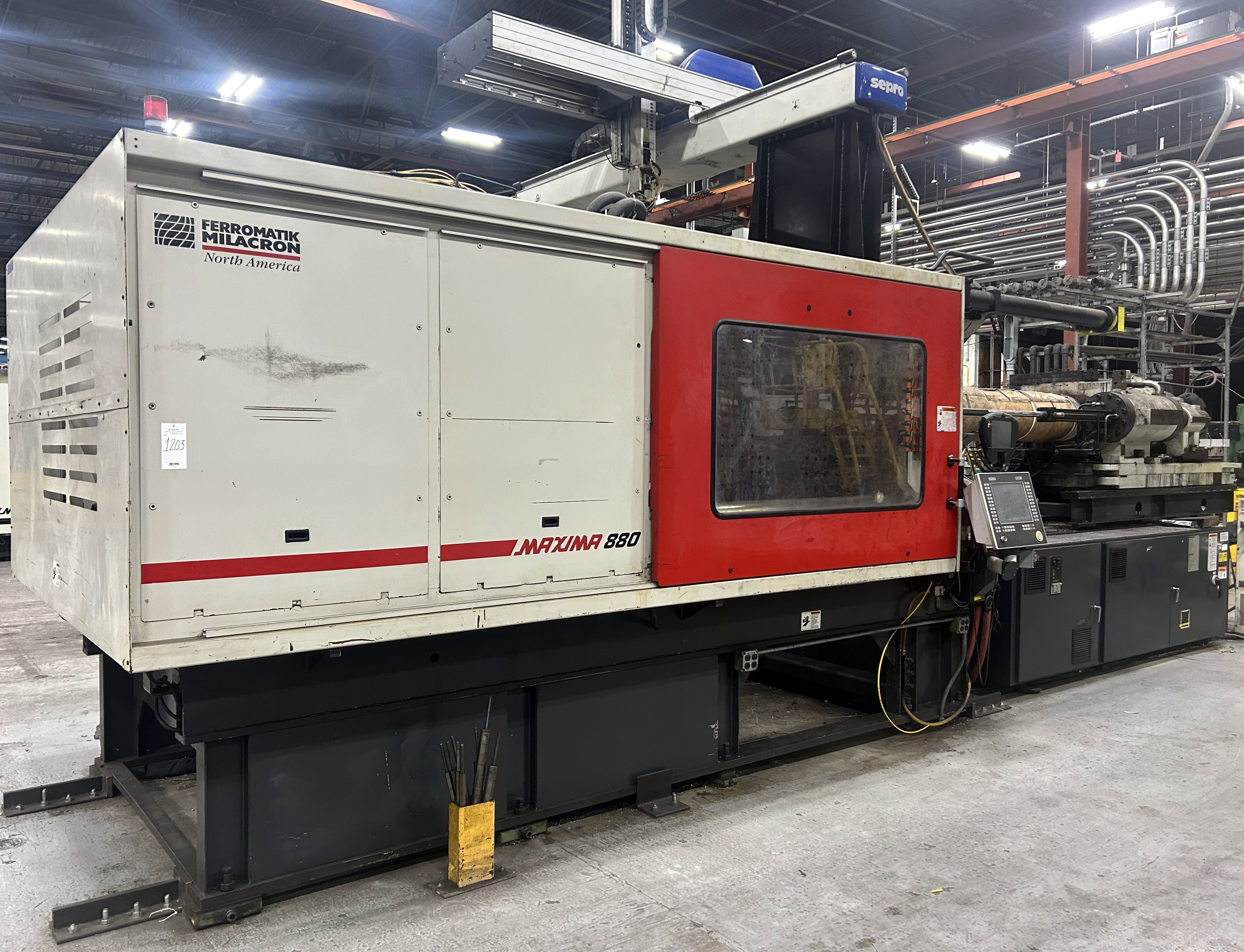 2002 Cincinnati Injection Molding Machine, Model MM880 232, Hydro Mech ...