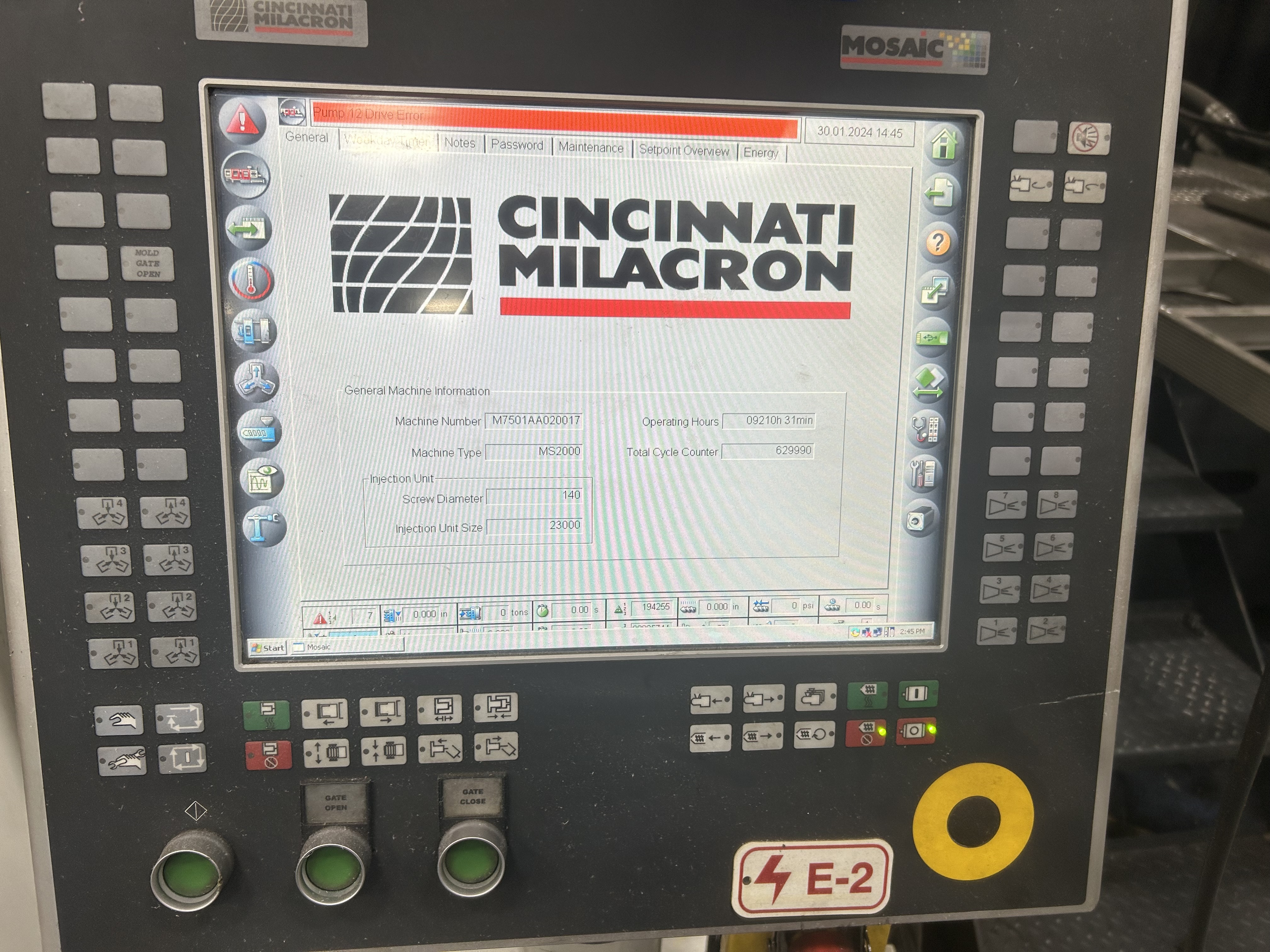 2015 Cincinnati Milacron Injection Molding Machine, Model MSG2000, Maxi ...