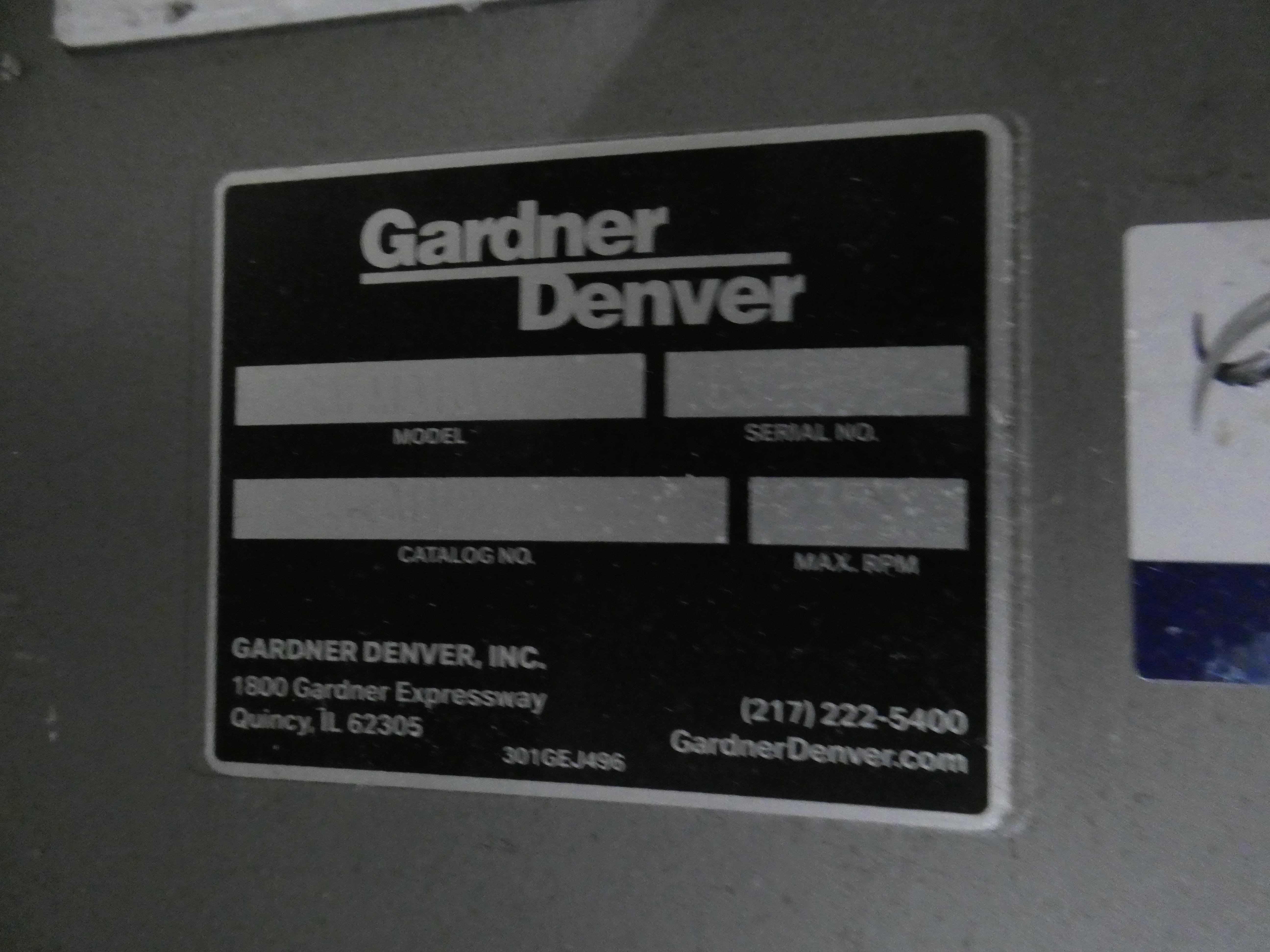 Gardner-Denver Blower package with Model GAFMDTD blower, Baldor 20HP ...