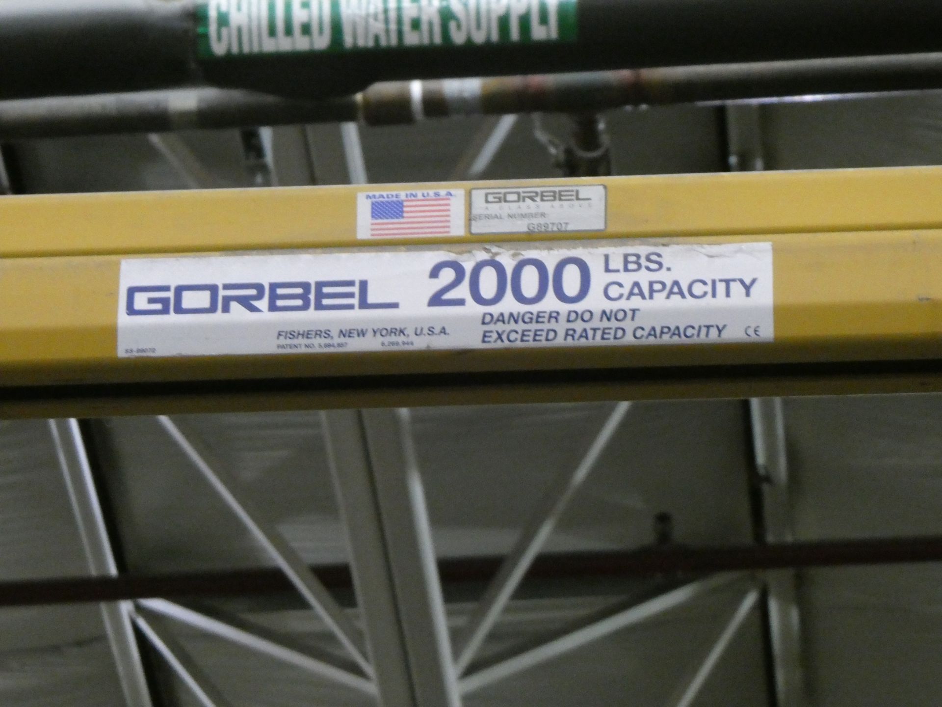 Gorbel Hoist System, 2 Ton Cap w/ 1 Ton CM Lodestar Hoist, 156" W x 240 ...