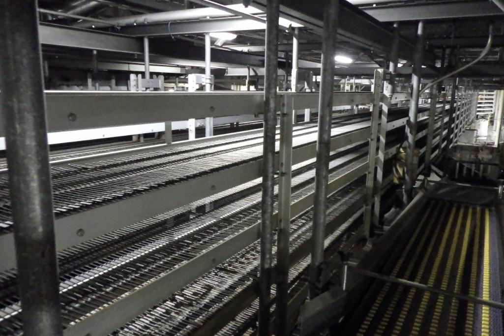 Stewart systems racetrack cooling conveyor, racetrack 225 ft. long, (2 ...
