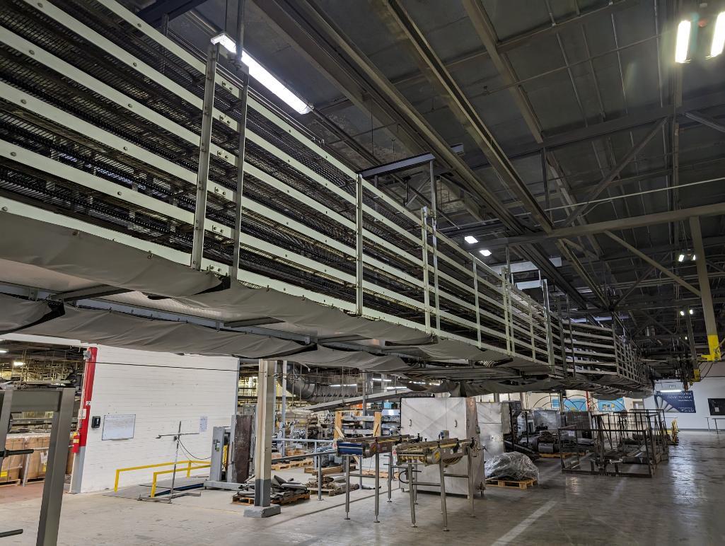 Stewart systems racetrack cooling conveyor, racetrack 225 ft. long, (2 ...
