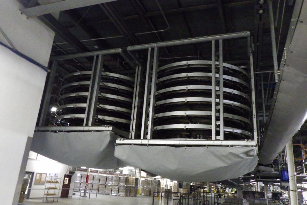 Stewart systems racetrack cooling conveyor, racetrack 225 ft. long, (2 ...