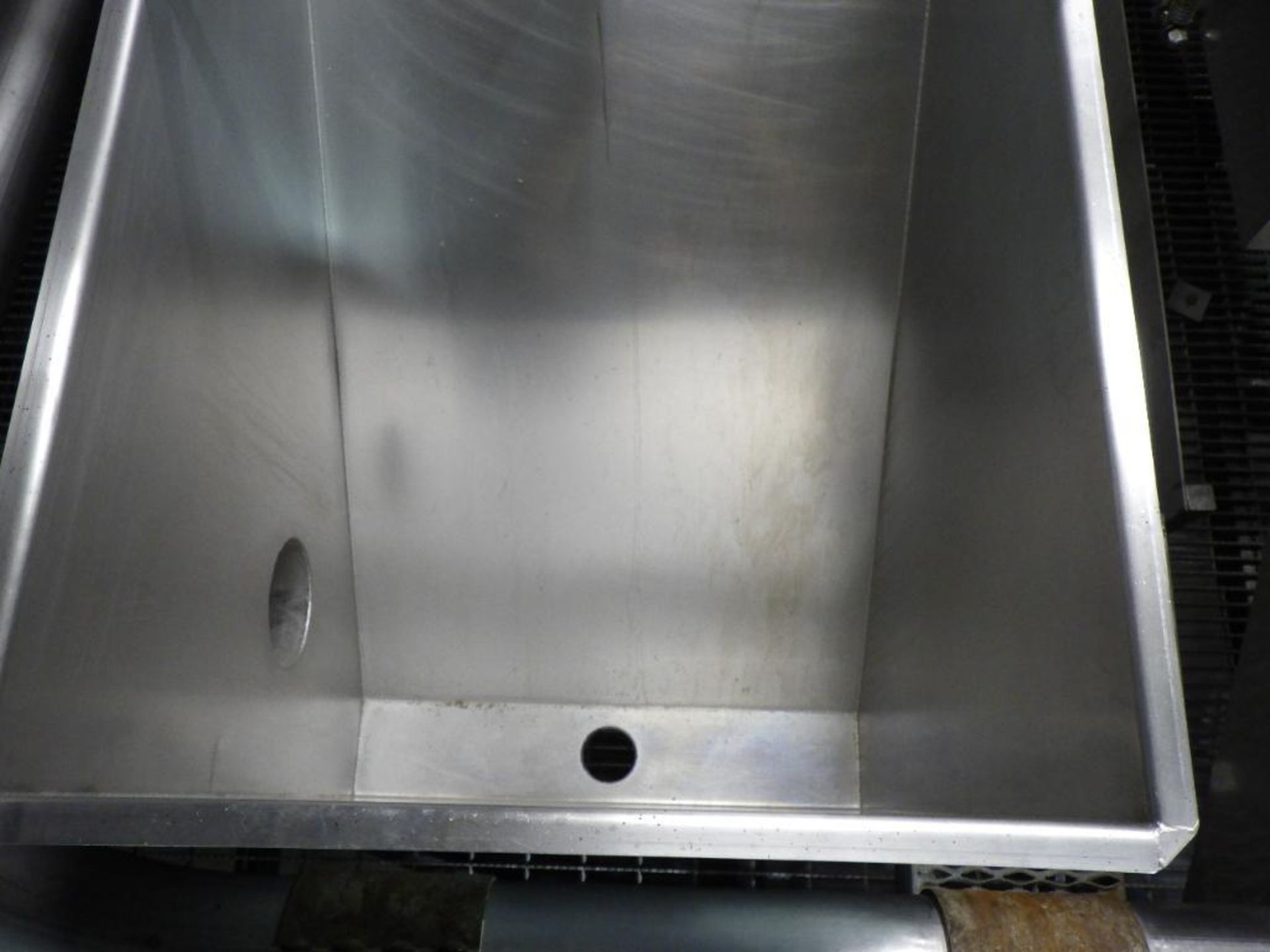SS pea ripple pan 2 lane with flume tank, 13.5 ft. x 30 in. 14 in ...