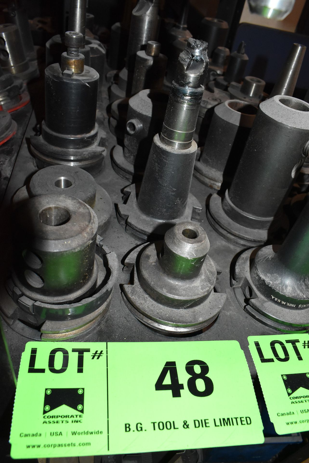 { Choice of lots: 46, 47, 48 } LOT/ (16) CAT 50 & BT 50 TOOL HOLDERS