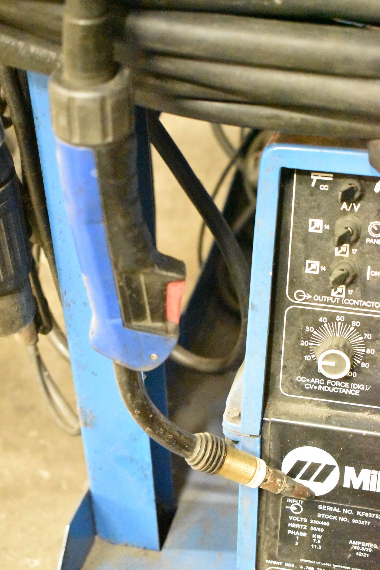 MILLER XMT-300 MIG WELDER WITH MILLER S-22A WIRE FEEDER, CABLES & GUN ...