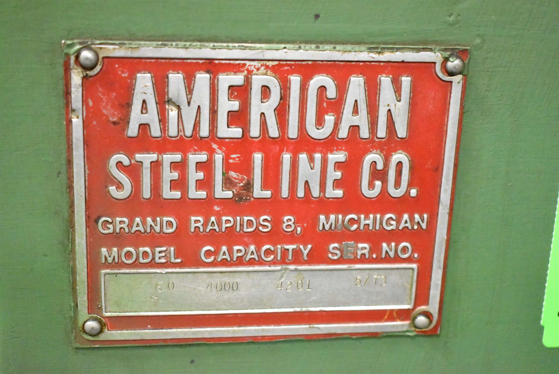 { Choice of lots: 162 } AMERICAN STEEL LINE CO. MODEL 60 4,000 LB ...