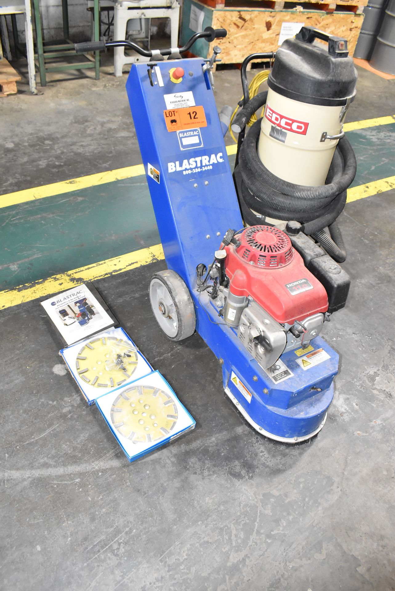 BLASTRAC BG-250G-11 10" GAS POWERED CONCRETE GRINDER WITH HONDA 11.0 ...