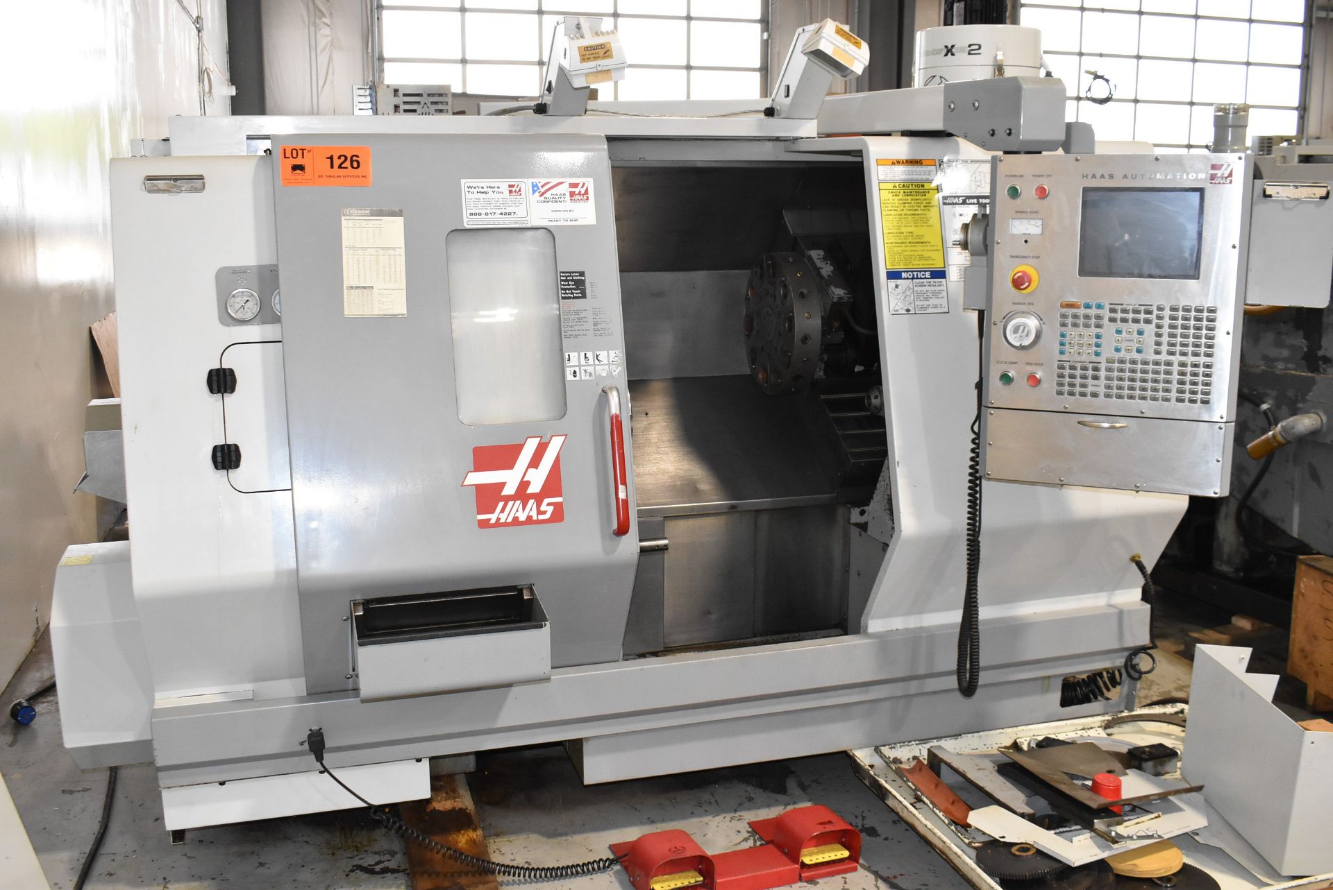 HAAS (2005) SL-20TB CNC TURNING CENTER WITH HAAS AUTOMATION CNC CONTROL ...