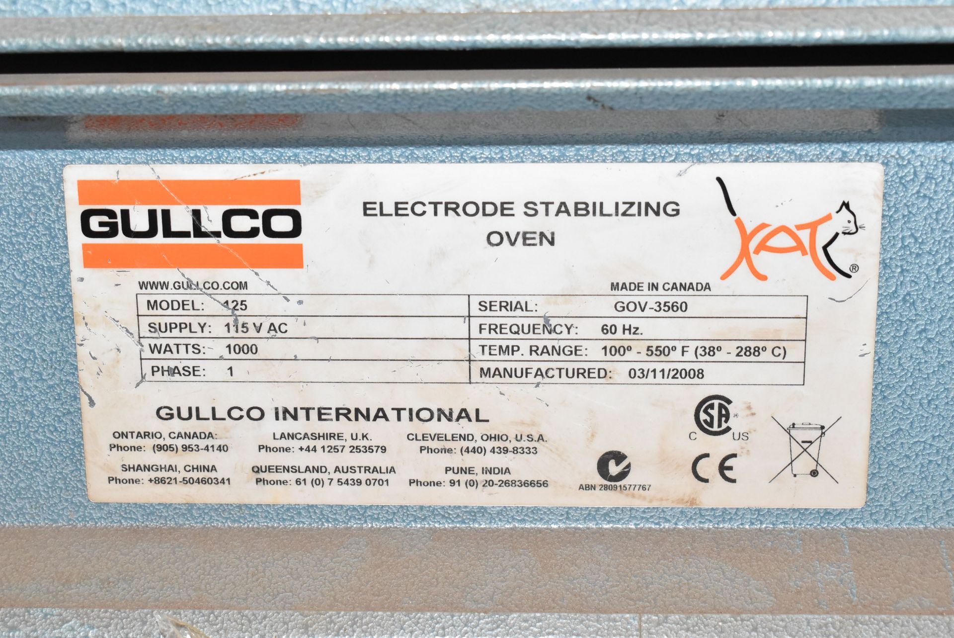 { Choice of lots: 36, 37, 38 } GULLCO (2008) 125 ELECTRODE STABILIZING ...