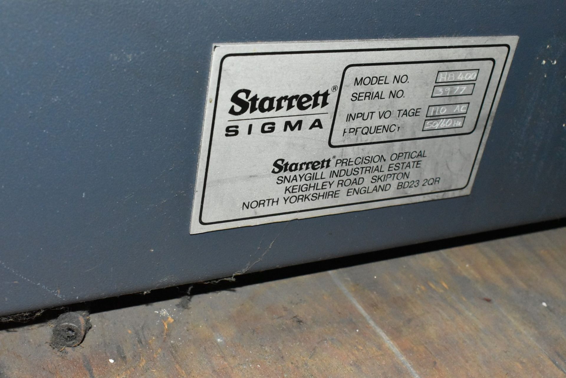 STARRETT SIGMA KB4000, OPTICAL COMPARATOR WITH 17" X 3" T-SLOT TABLE, 2 ...