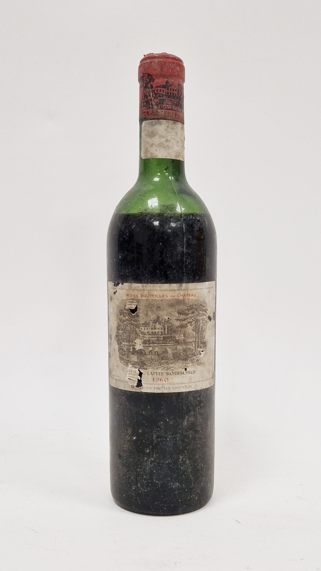 Bottle of Chateau Lafitte Rothschild 1960 (low shoulder)