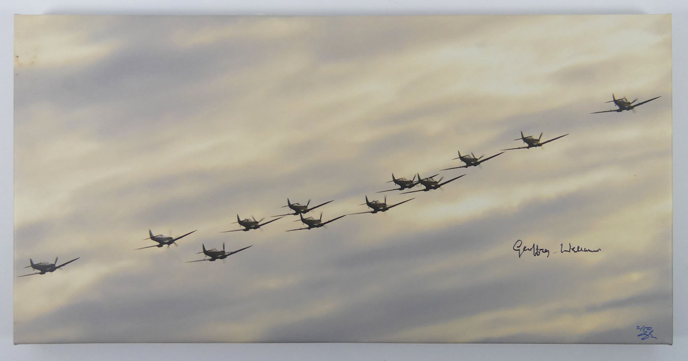 'Spitfires' a signed limited edition print on canvas, No 2 of 50 ...