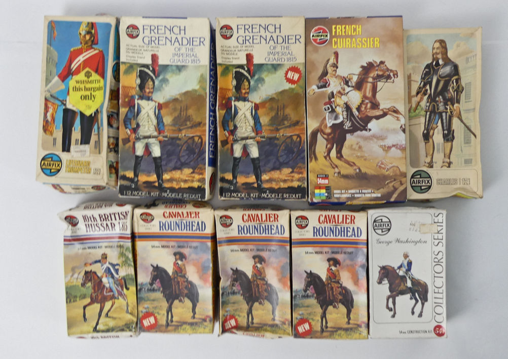 Ten boxed Airfix model kits of military and historical figures ...