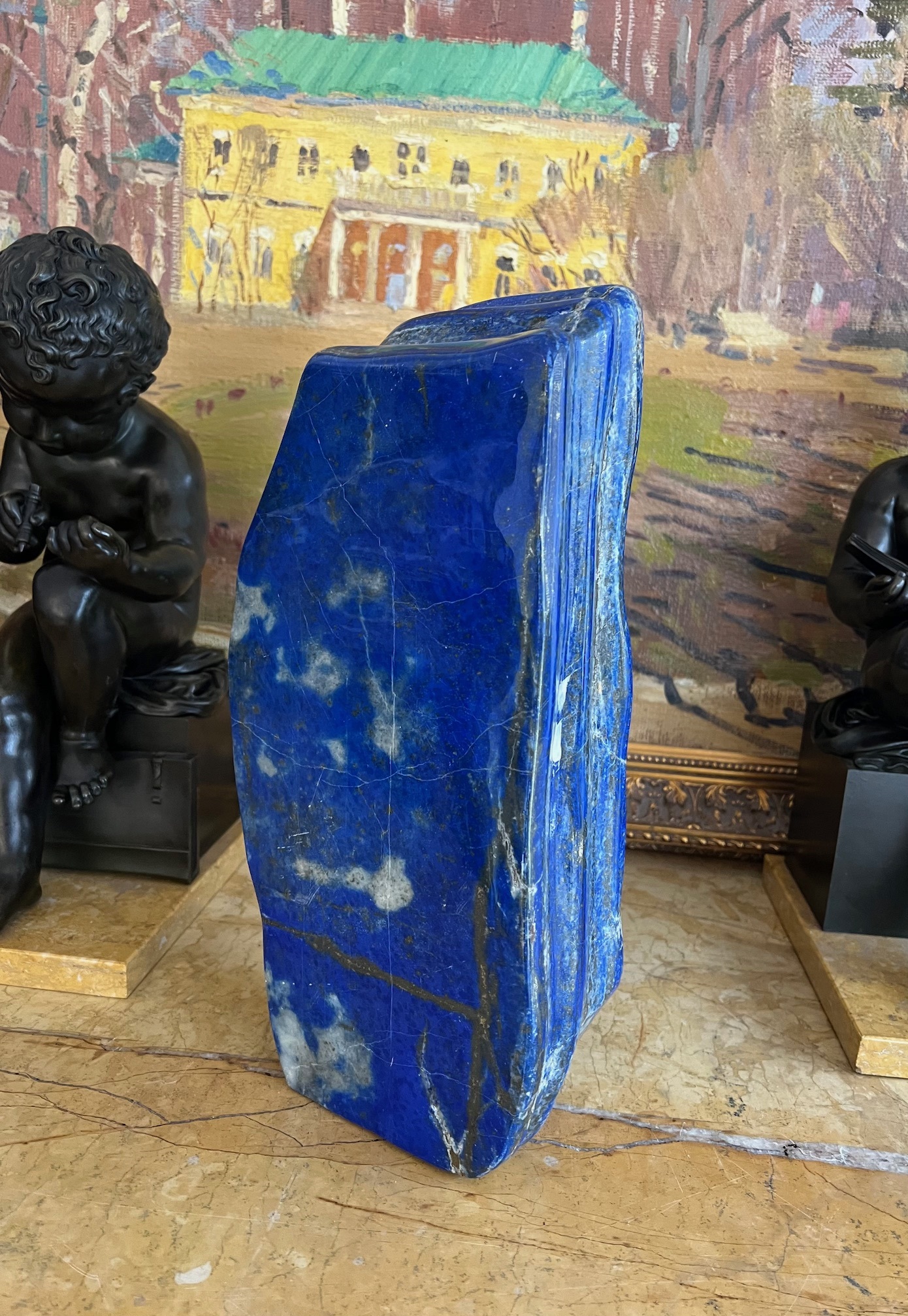 A LARGE LAPIS LAZULI FREEFORM SPECIMEN, OVER 10 KILOSthe large hard ...