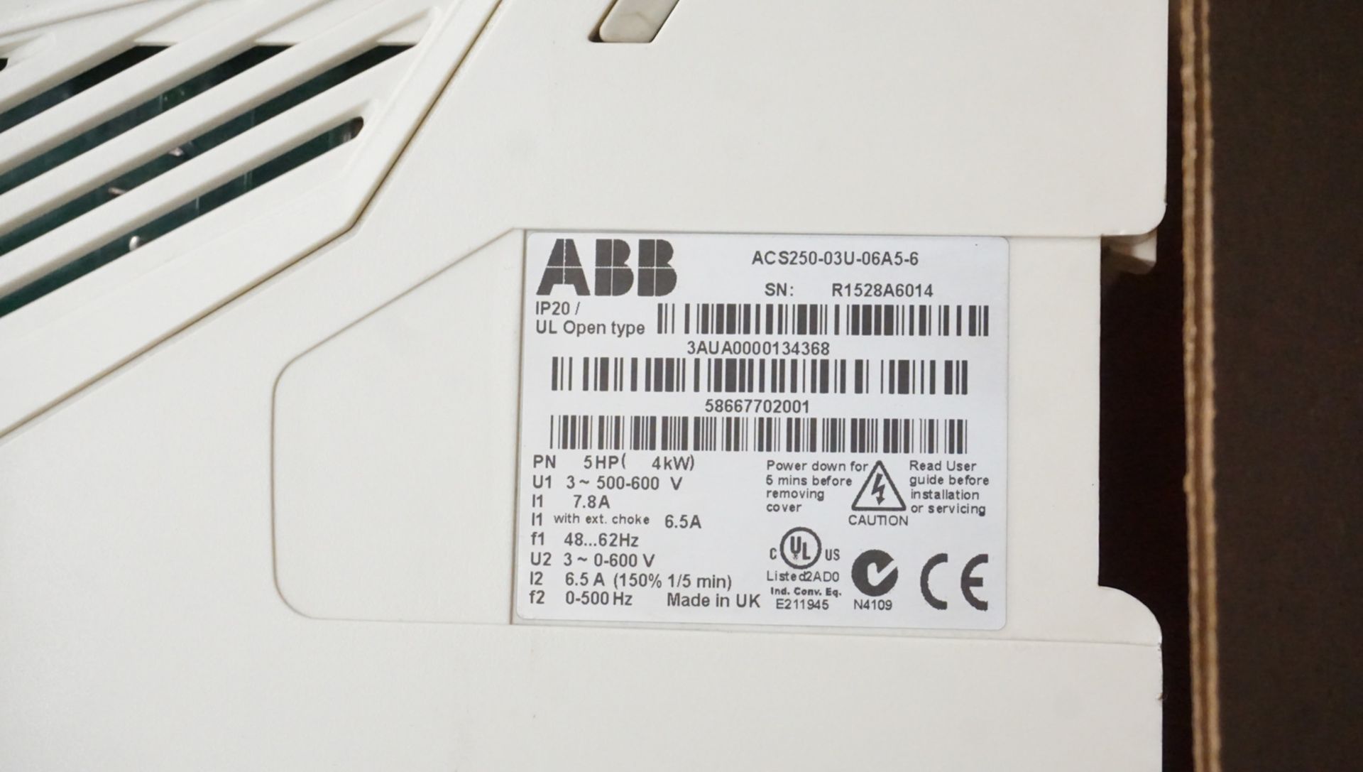 LOT - ABB ACS250-03U & 01U VARIABLE SPEED DRIVERS