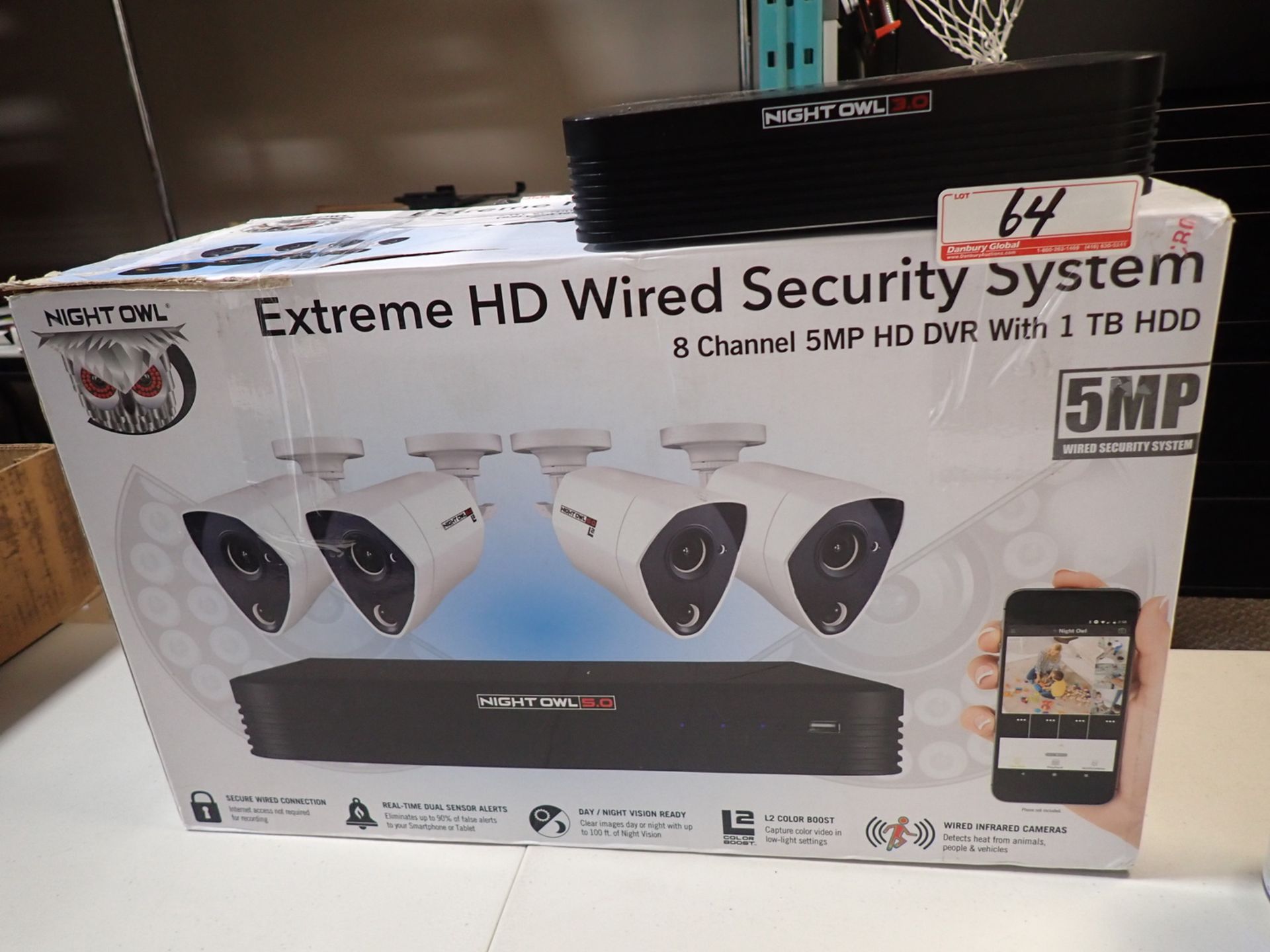 NIGHT OWL 8-CH 5MP HD DVR W/ 1 TB HDD & EXTRA NIGHT OWL DVR