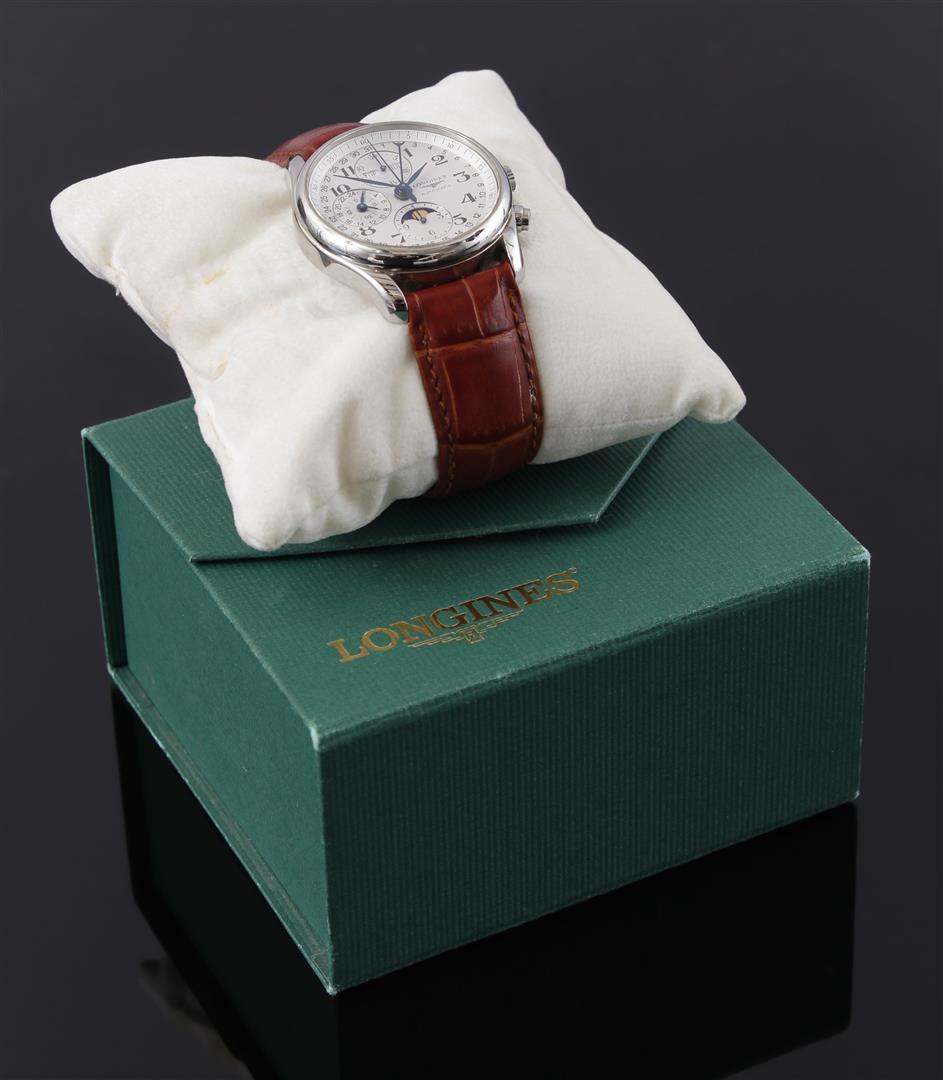 Longines Swiss automatic men's wristwatch with stopwatch function, moon ...