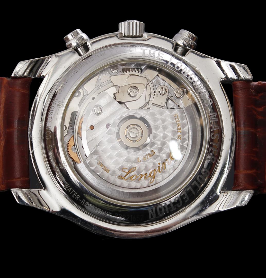 Longines Swiss automatic men's wristwatch with stopwatch function, moon ...